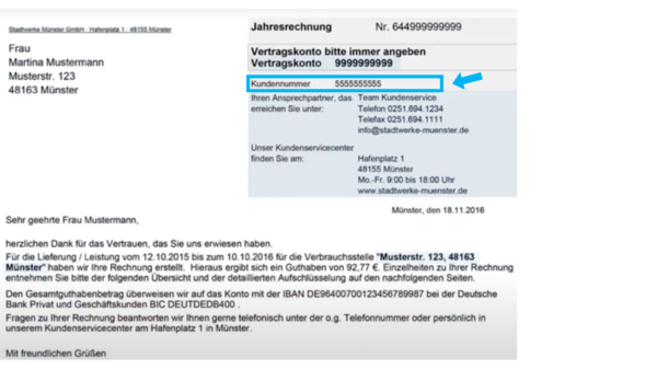 Im Kundenportal registrieren - Stadtwerke Münster